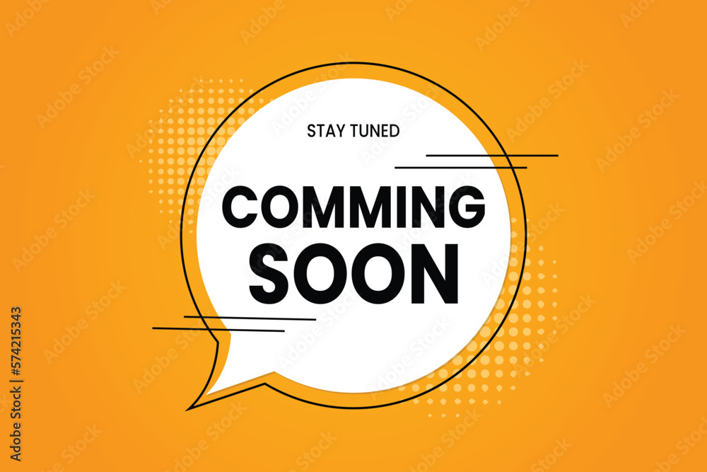 Coming soon flat background banner design Stock Vector | Adobe Stock