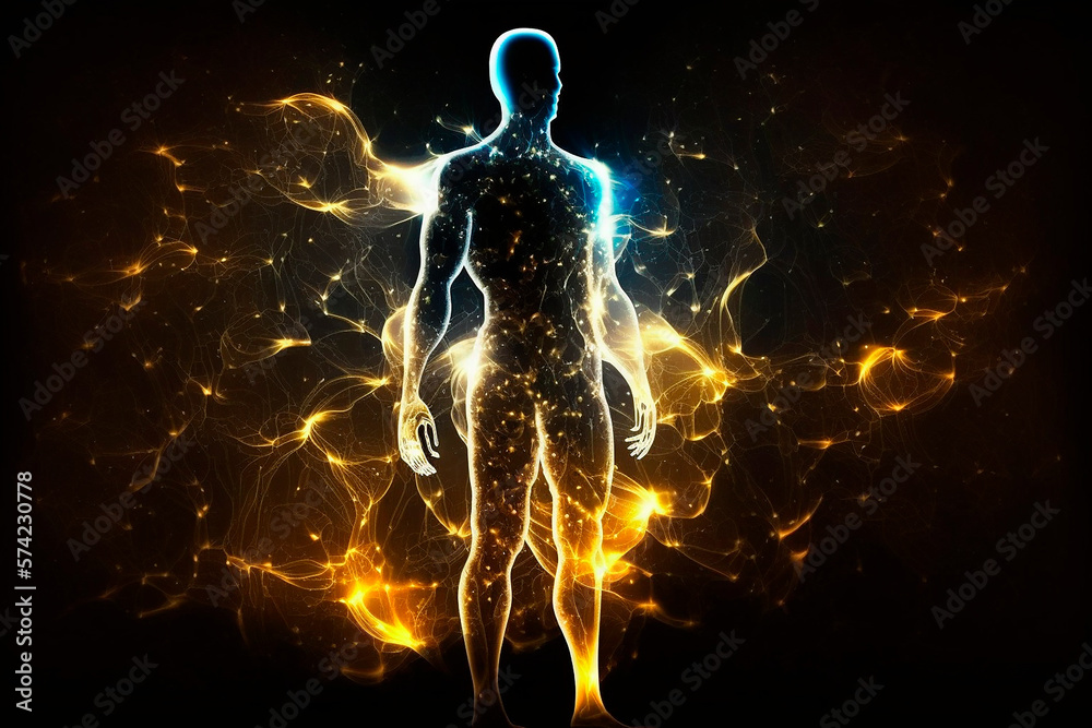 Стоковая иллюстрация «generative ai illustration of Astral body ...