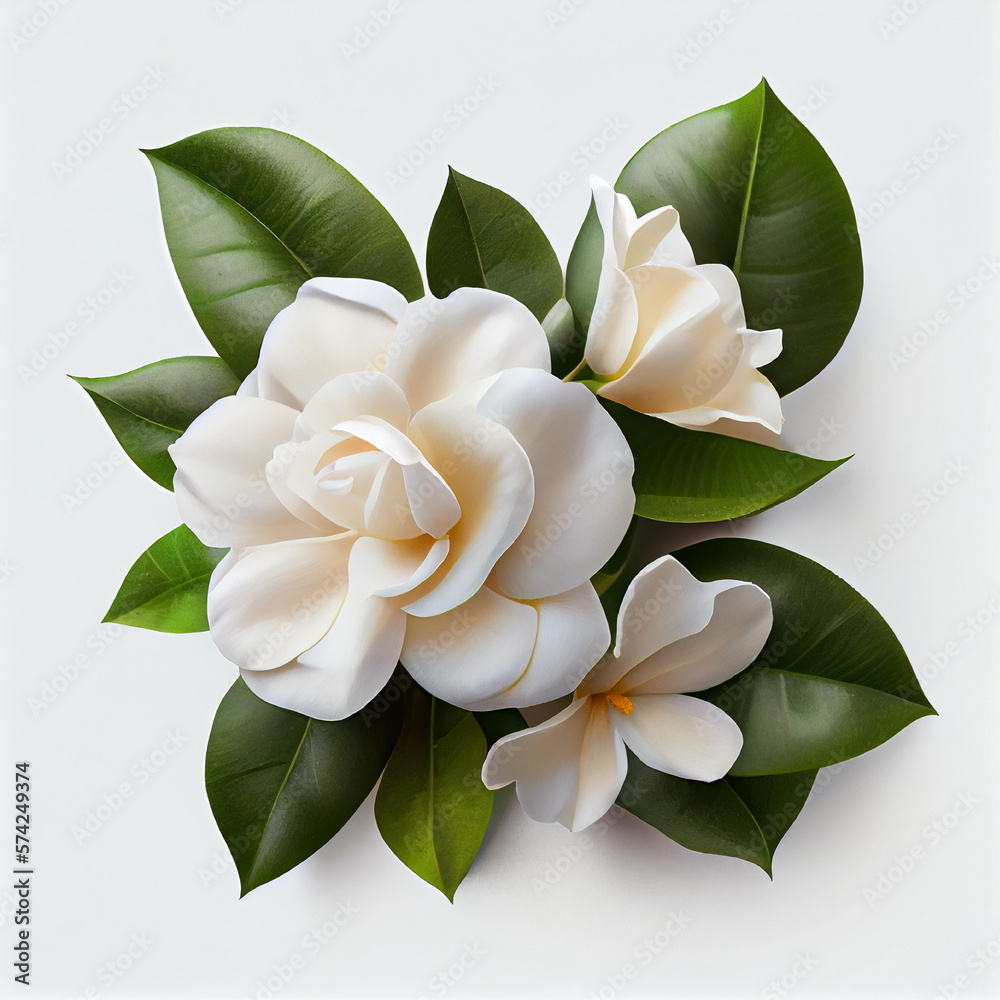 Gardenia flowers from top | Ariel view of gardenia | Gardenia for tea ...