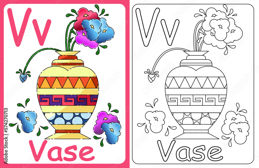Kids ABC cards. Letter study set, english alphabet with food, animals ...