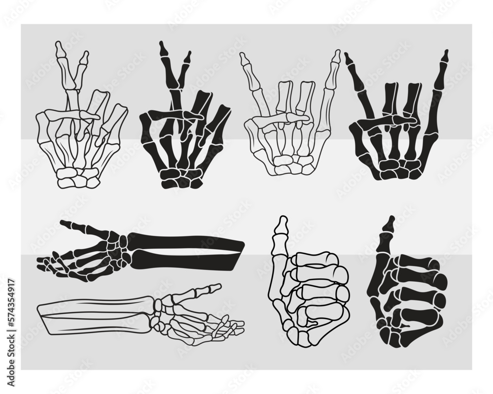 Skeleton Hands SVG, Skeleton Hands, Middle Finger, Rack Hand, Grabbing ...