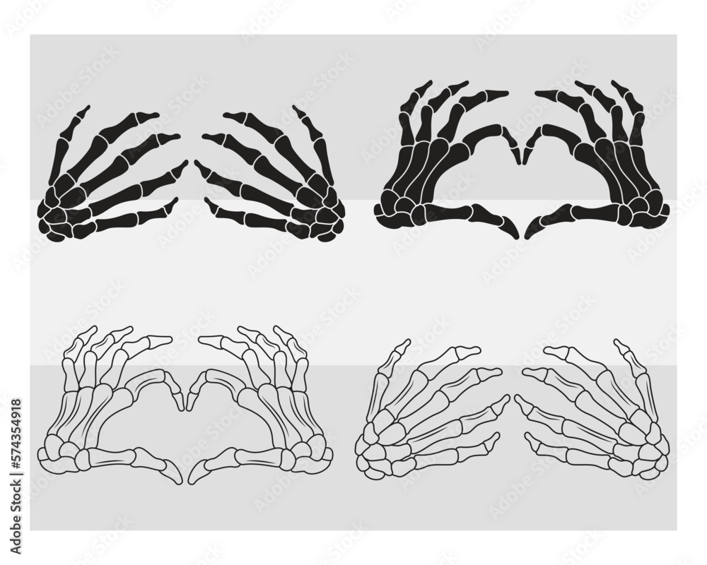 Vector de Stock Skeleton Hands SVG, Skeleton Hands, Middle Finger, Rack ...