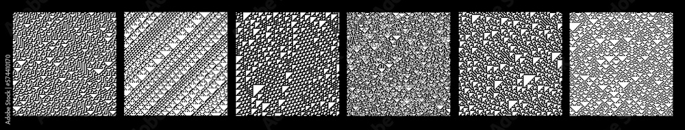 Cellular Automaton Homogeneous Structures Set - Visualization of ...
