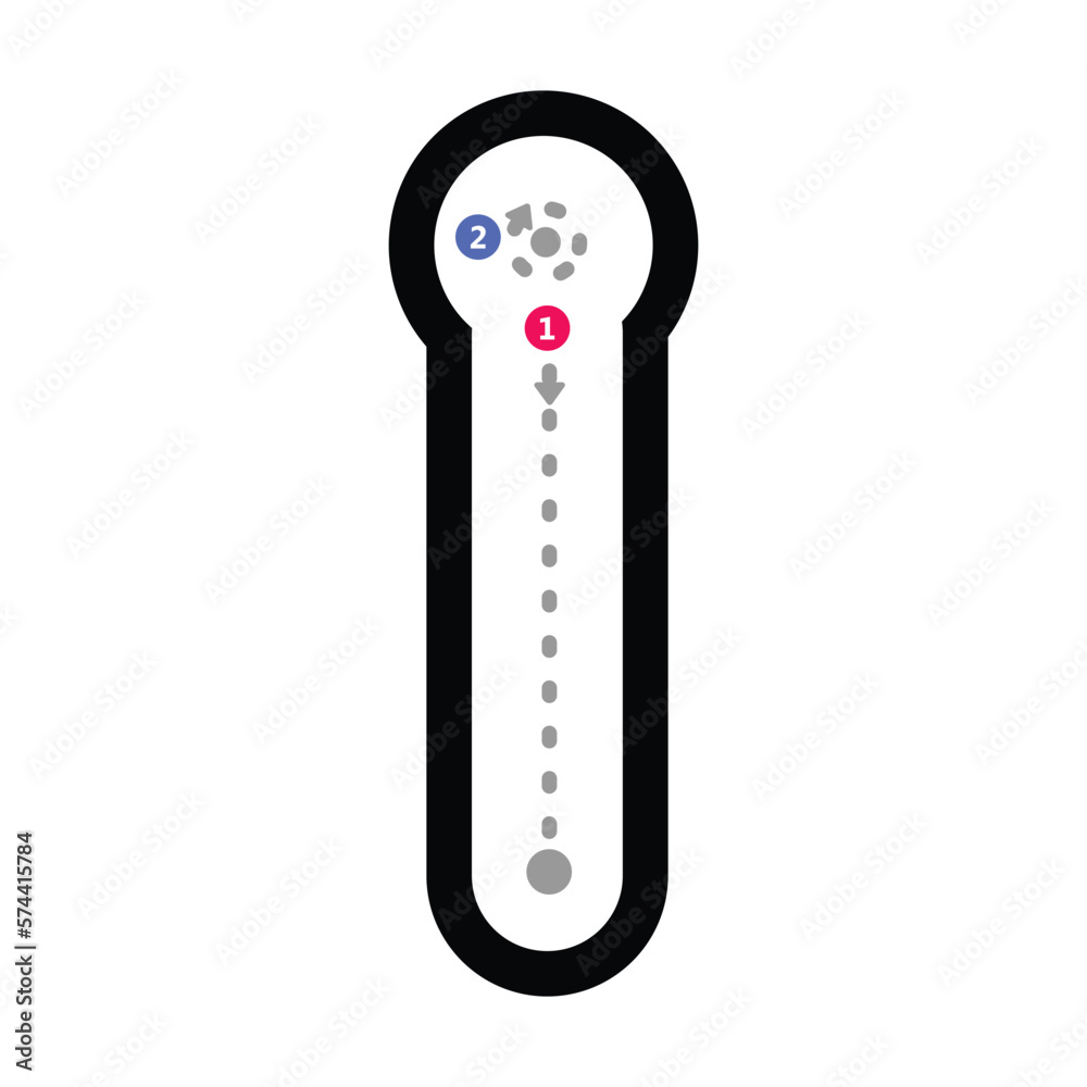 Tracing alphabet letter i lowercase prewriting dotted line element for ...