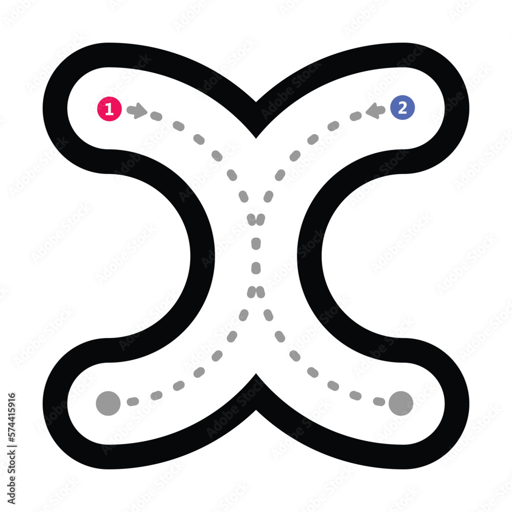 Tracing alphabet letter x lowercase prewriting dotted line element for ...