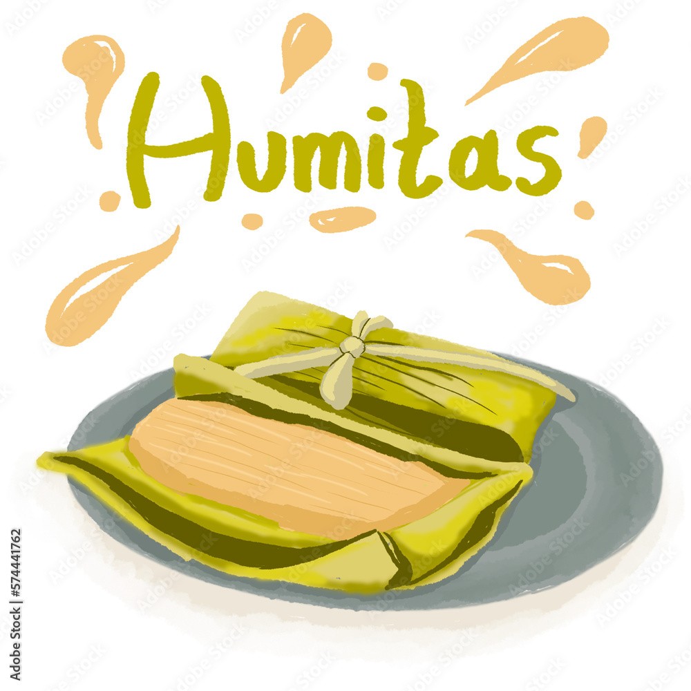 Humitas, comida típica ecuatoriana. Tamal o masa de maíz envuelta en ...
