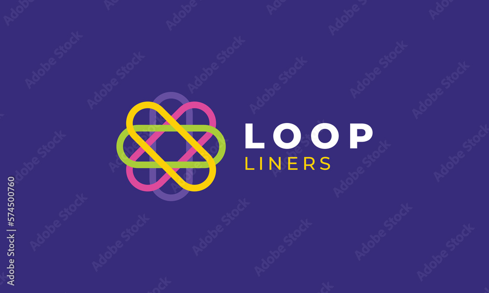 Logo vector colorful modern design stylish infinity connection network ...