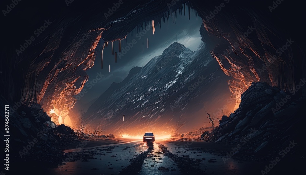 An illustration that grips the viewer, portraying scenes of horror and ...