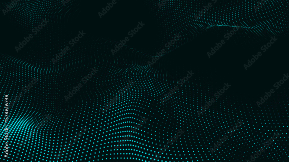 Abstract Trapcode Form digital particle wave and lights background ...