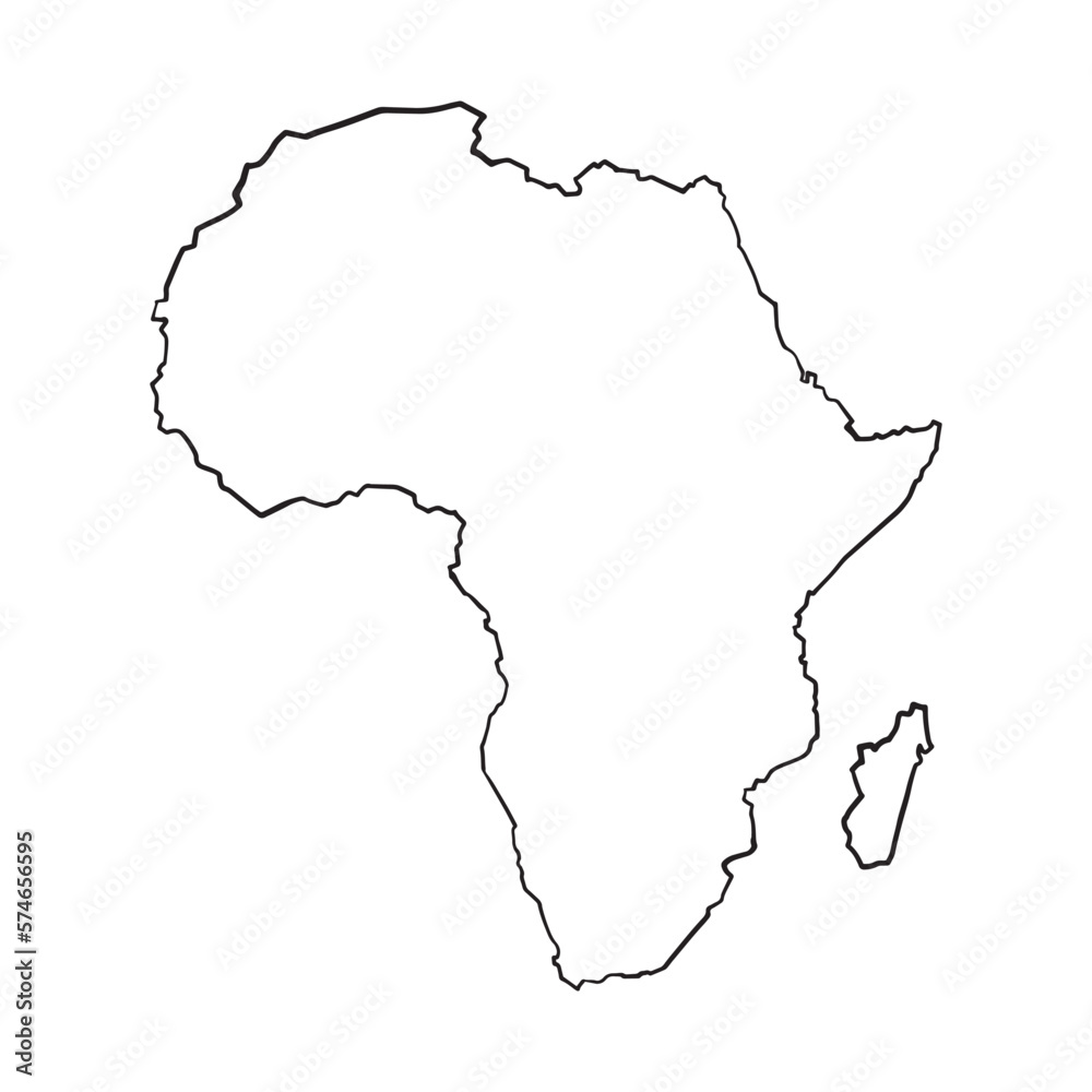 Africa map illustration vector white background Stock Vector | Adobe Stock