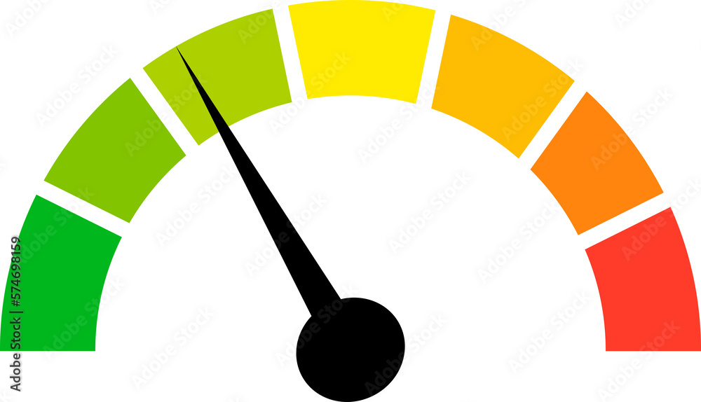 Speedometer Gauge Meter Icons Scale Level Of Performance Speed Indicator Infographic Of Risk