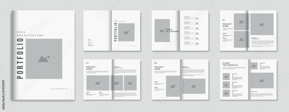 Architecture Portfolio Design Template, Modern Architecture Portfolio ...