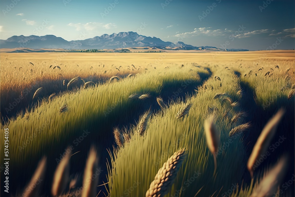 Landscape with peddy Field and River from Drone. Generative AI Stock ...