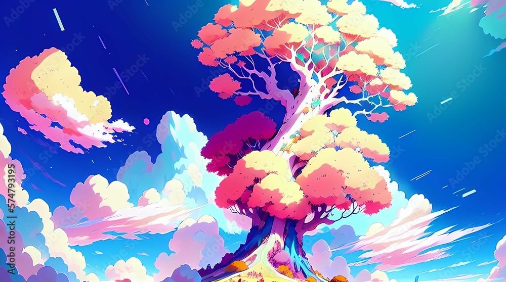 Yggdrasil wallpaper 4K, Generative AI, Digital Art Stock Illustration ...