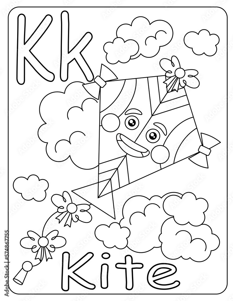 Kids ABC cards. Letter study set, english alphabet with food, animals ...