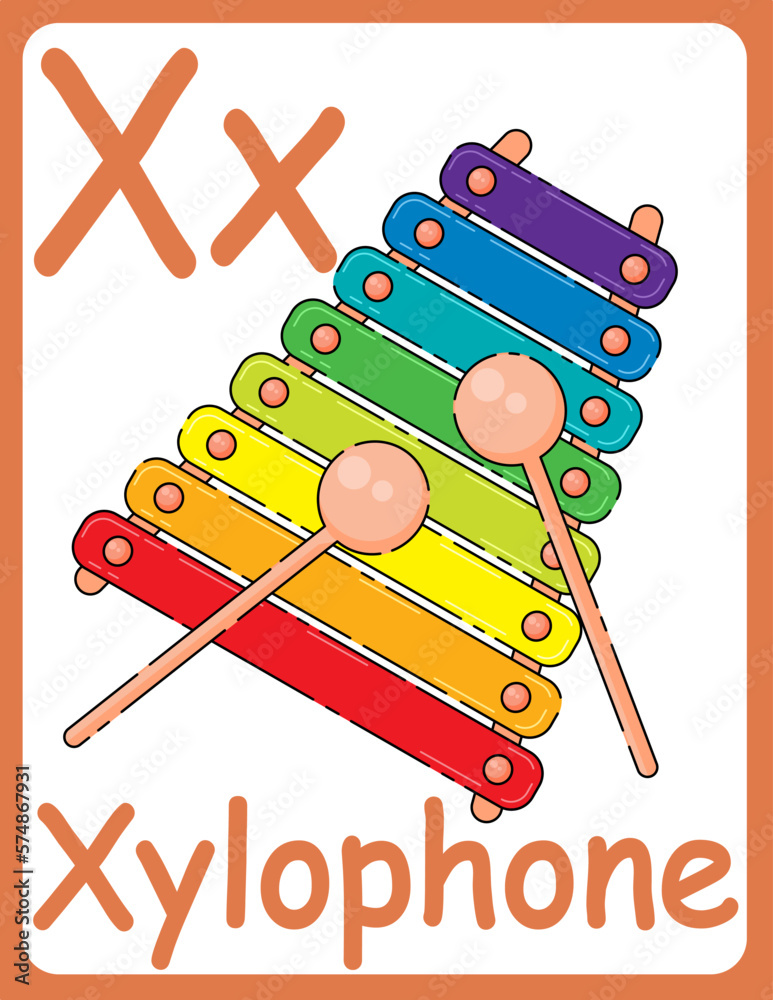 Kids ABC cards. Letter study set, english alphabet with food, animals ...