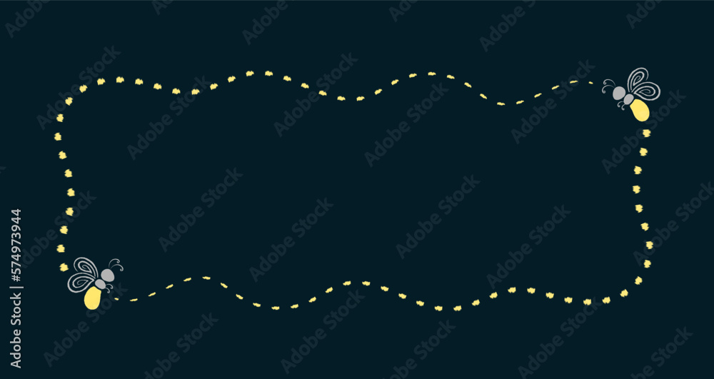 Glowing firefly rectangular frame clipart collection. Fireflies flying ...