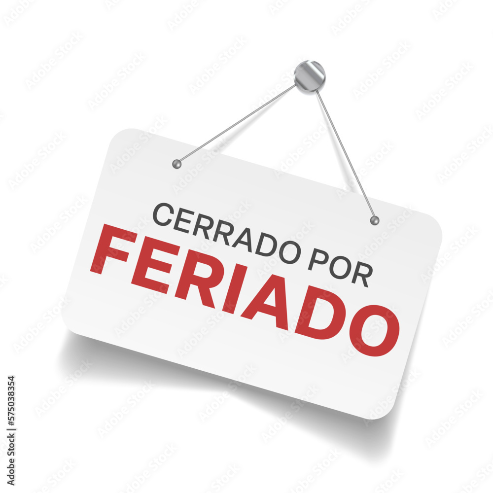 Image vectorielle Stock Vector de cartel con aviso de local cerrado ...
