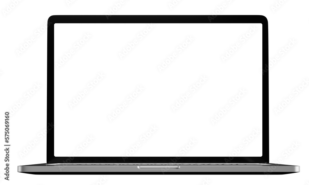 Laptop computer on transparent background png file with a transparent ...