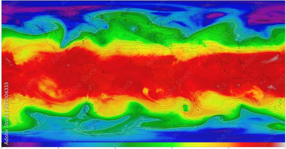 Mapa mundial mostrando rangos temperaturas El mapa proporciona una ...