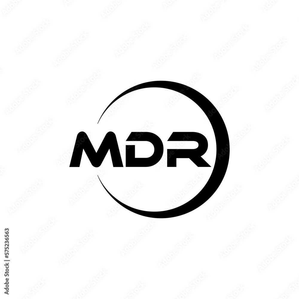 MDR letter logo design with white background in illustrator, cube logo ...