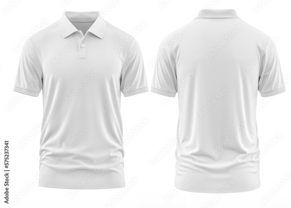 Polo shirt Short-Sleeve rib collar and cuff ( Realistic 3d renders ...
