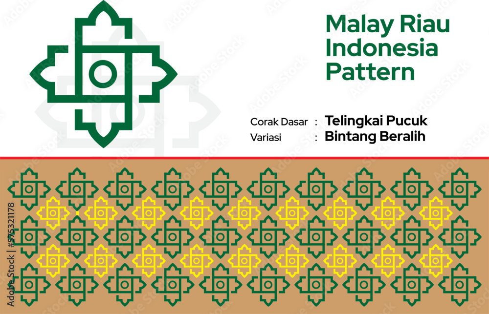 Pattern Malay Riau Batik Songket Tenun, Weaving Motif Telingkai Pucuk ...