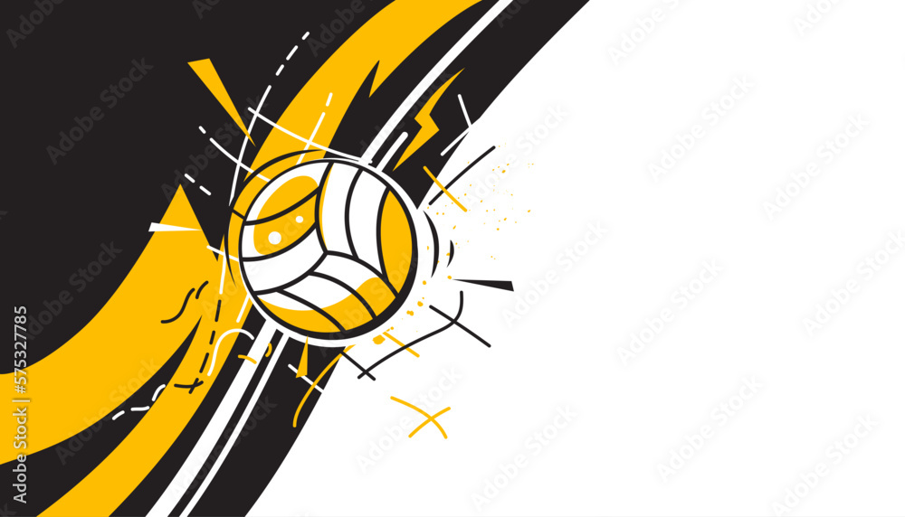 Volleyball abstract background design. Vector illustration of sports ...