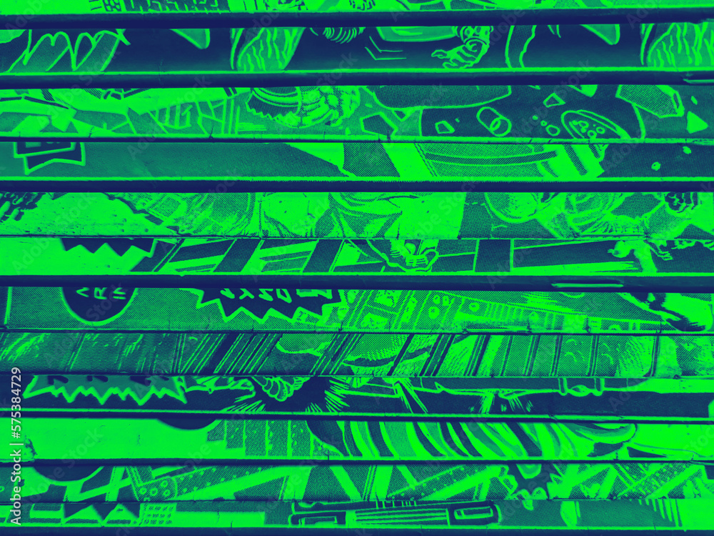 Vintage comic book collection stacked in a pile creates background ...