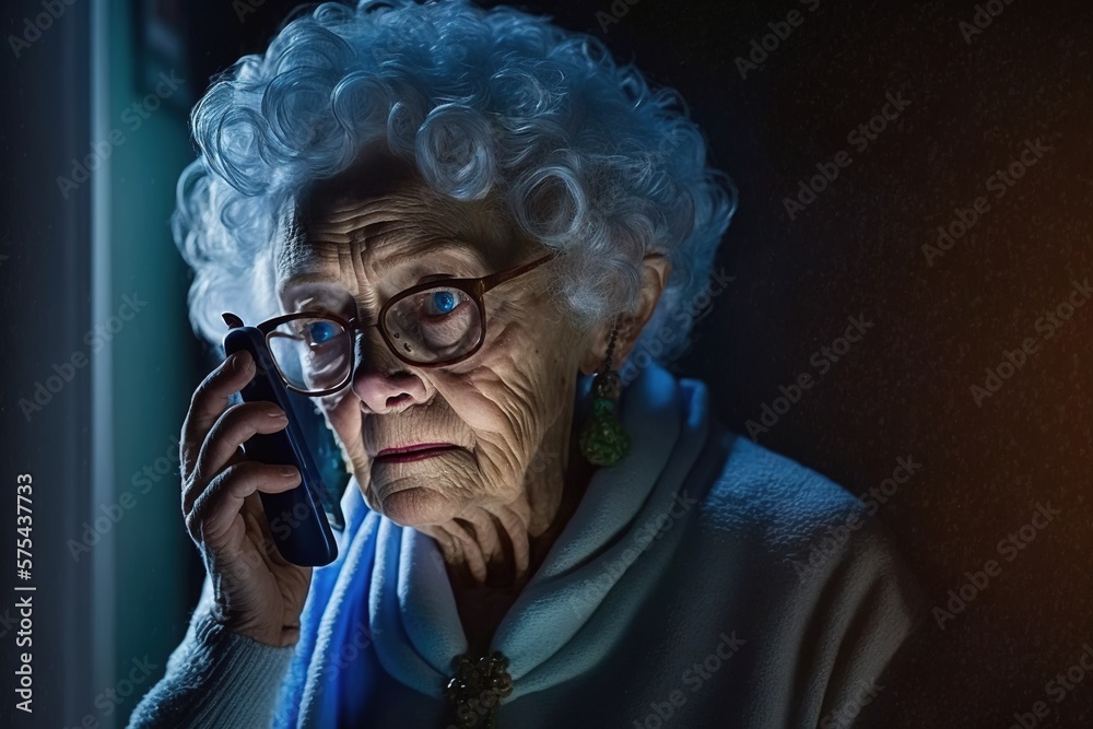 Ilustración de Stock an illustration of an old lady grandma on the ...