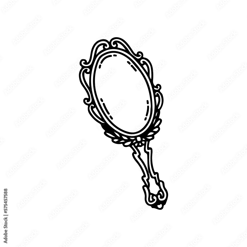 vintage mirror illustration vector concept Stock Vector | Adobe Stock