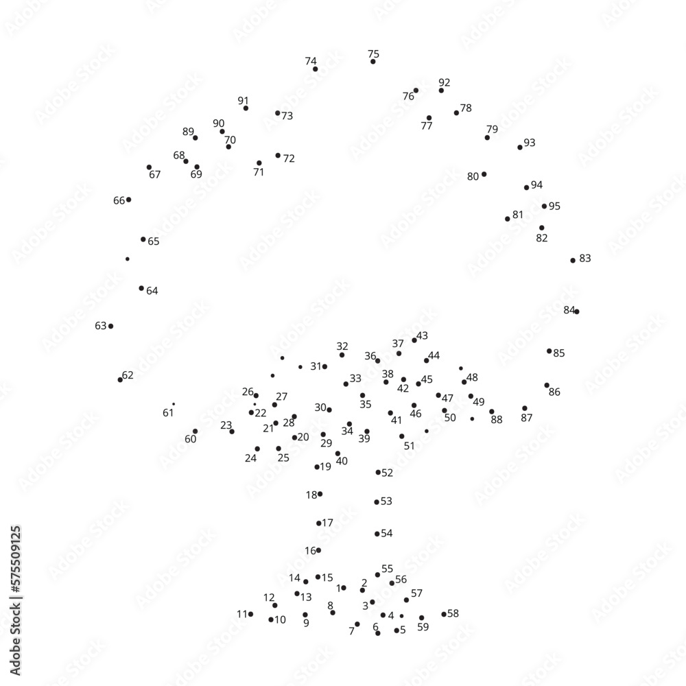 Connect The Dots and Draw tree coloring page, Educational Game for Kids ...