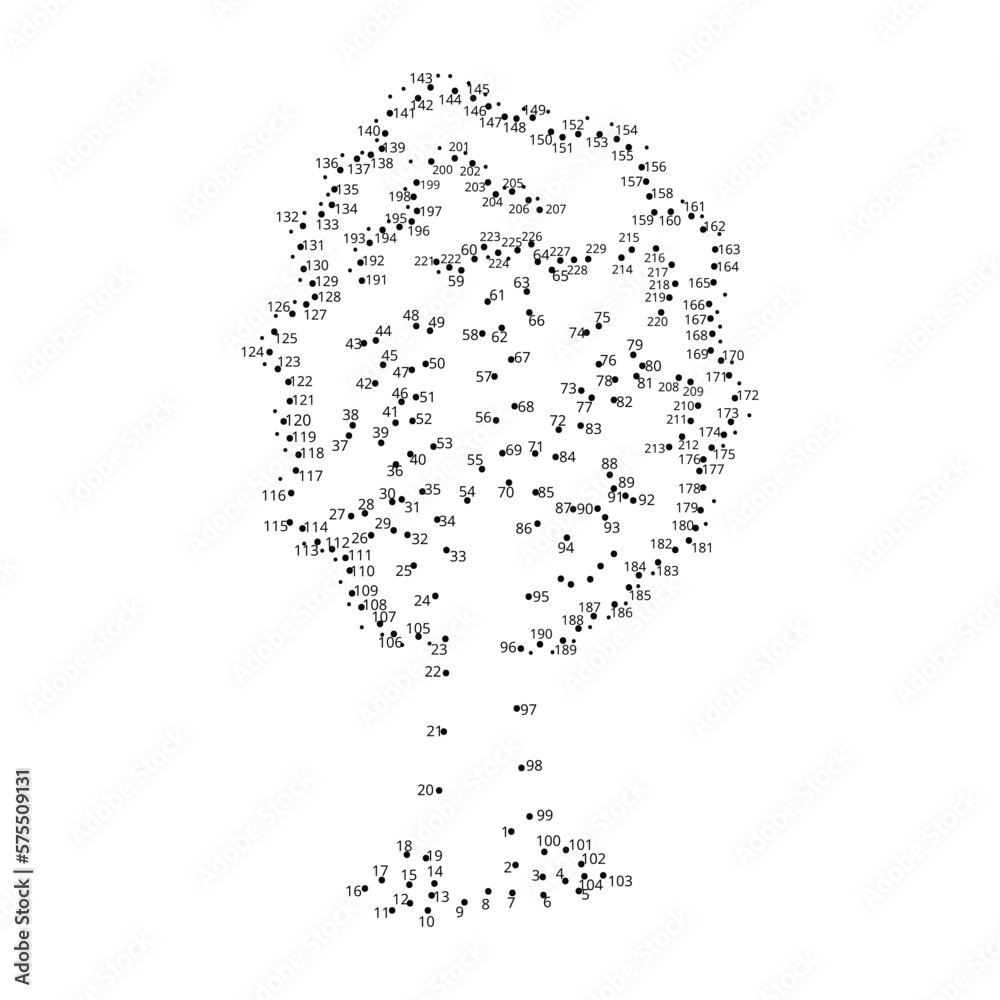 Connect The Dots and Draw tree coloring page, Educational Game for Kids ...