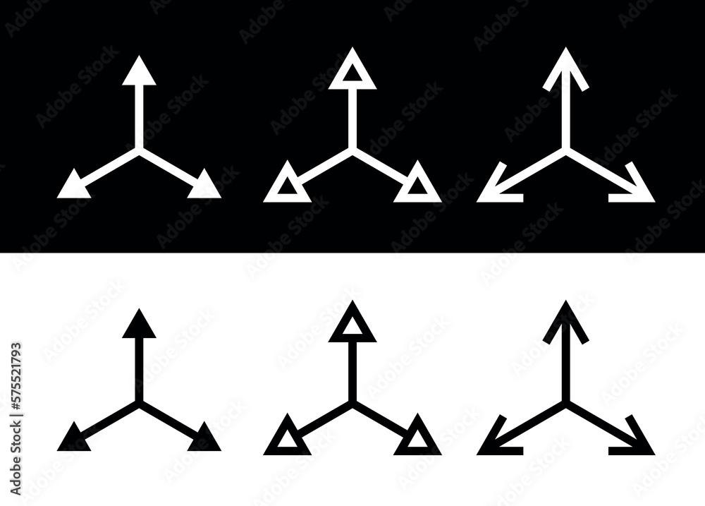 Graph icon. XYZ coordinate system with direction arrows. Symbol of ...