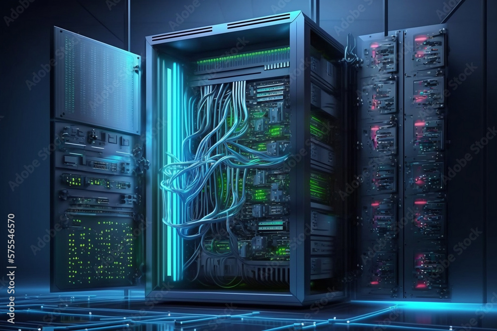 Ilustración de Stock platform for hosting contemporary Internet ...