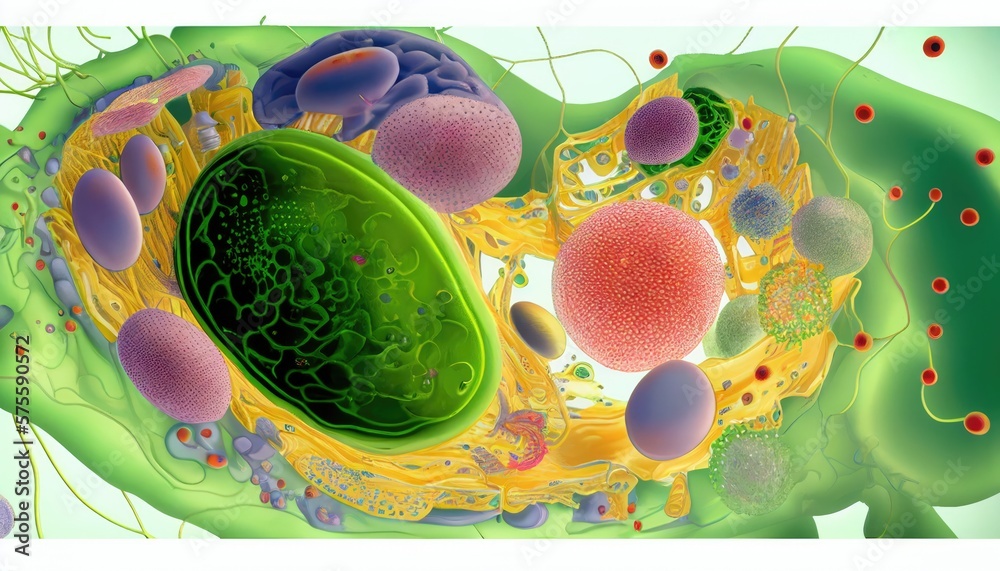 Detailed Microscopic Image of a Human Cell - Structure and Functions ...