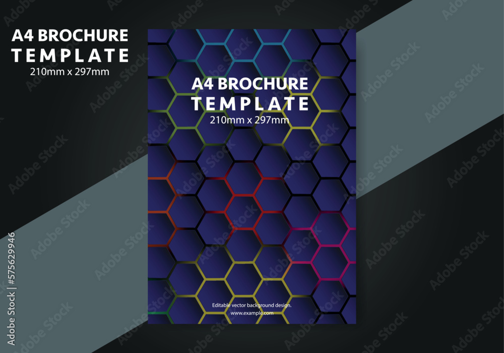 A4 Brochure Background design template vector, Flyer template for ...