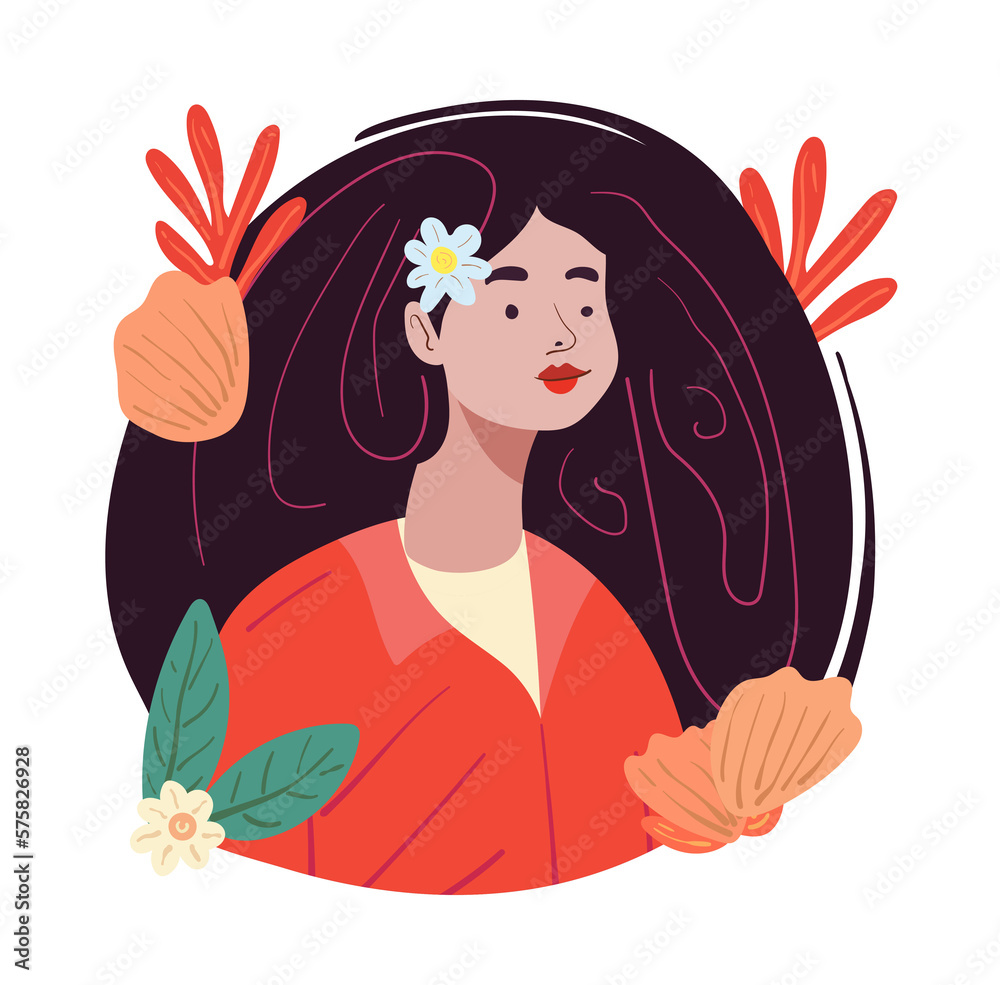 Стокова ілюстрація Modelo vectorial con mujer. Ilustraci√≥n con fondo transparente, estilo ...