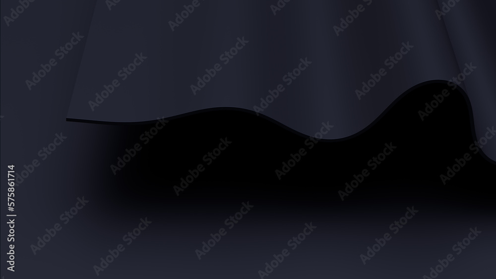 Clean 3D Abstract Background with Ripple Surface. Black Wallpaper with Copy-Space. 素材庫插圖 | Adobe ...