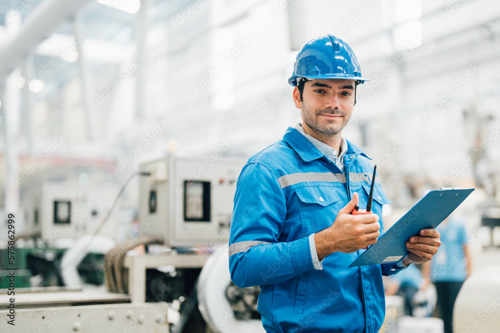 Professional Engineering of modern factory checking to automatic machinery. Engineering with ...