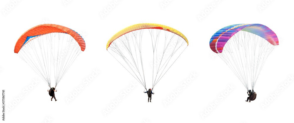 collection Bright colorful parachute on transparent background. png ...