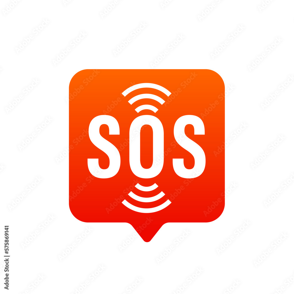 SOS marker, sign, icon, label. Emergency icon collection. Containing ...