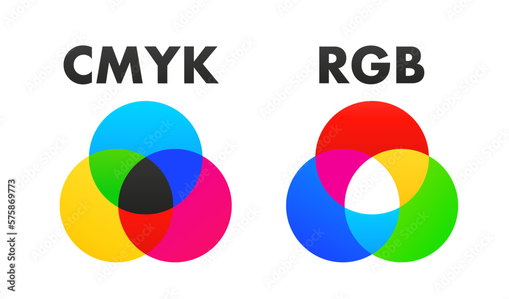 CMYK and RGB color palette vector template. Rgb and Cmyk logo template ...