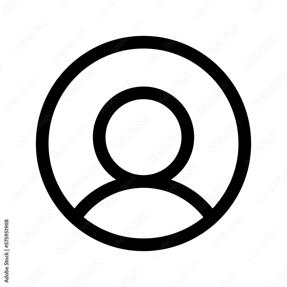 vector user account profile icon. black, white background. perfect for ...