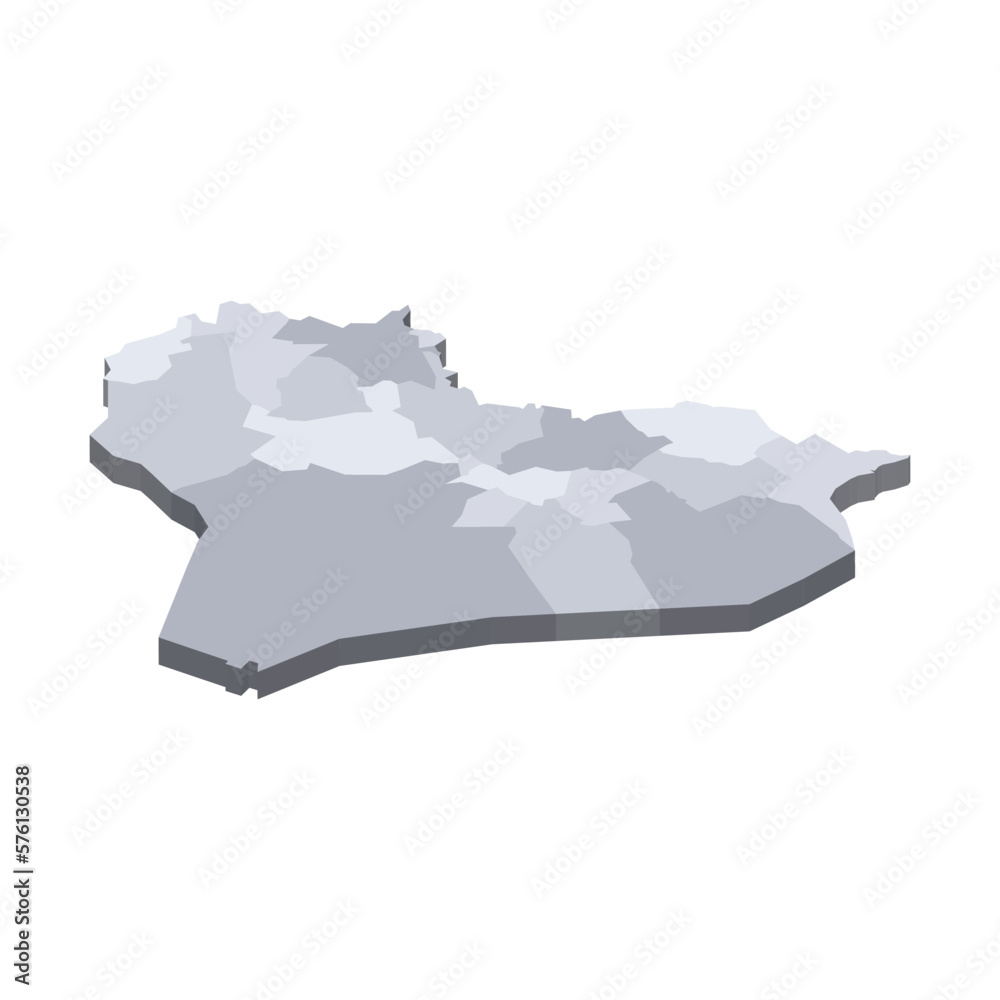 Iraq political map of administrative divisions - governorates and ...