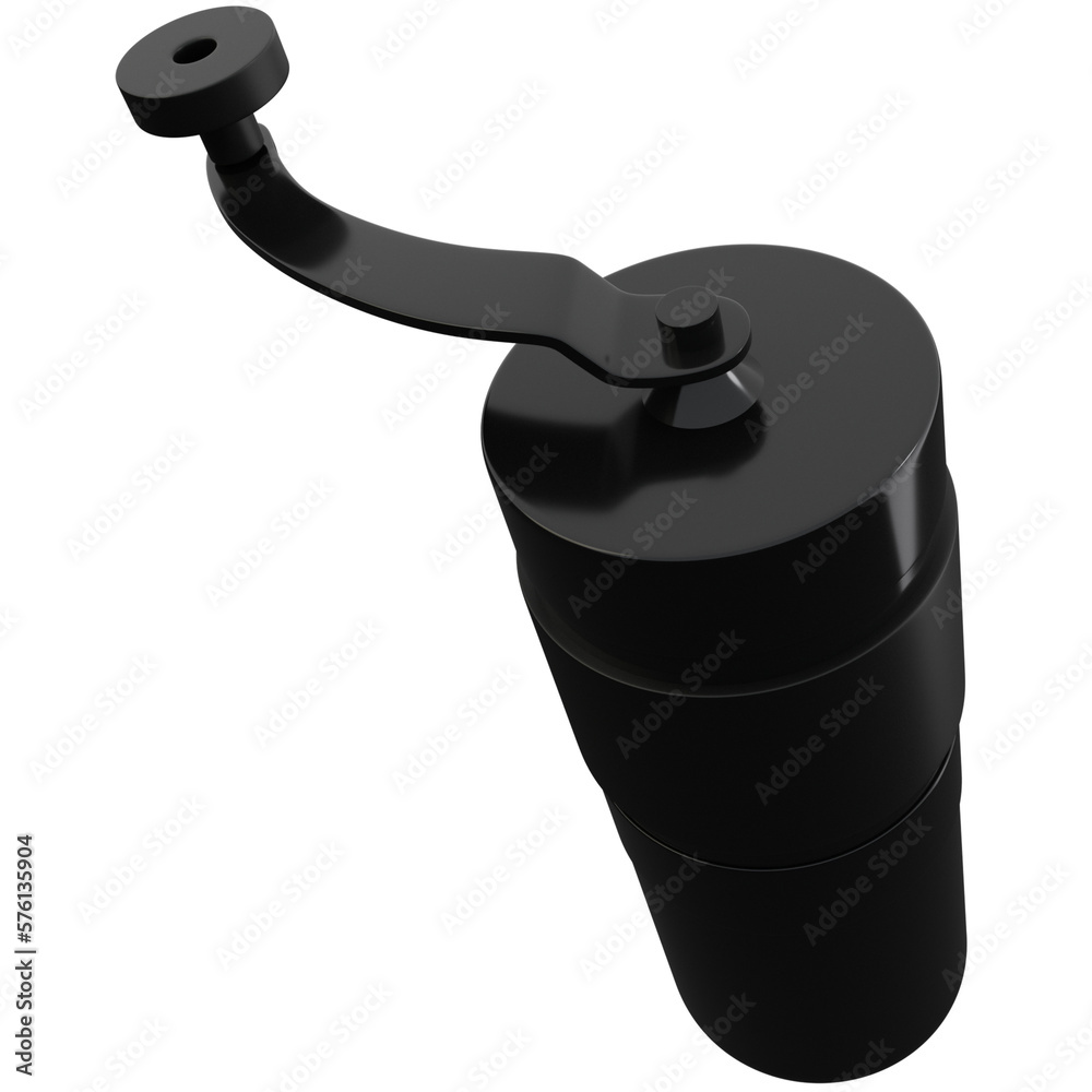 Manual coffee grinder 3d illustration, for UI, poster, banner, social ...
