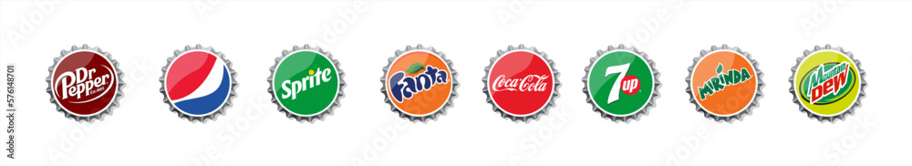 Soft Drink Brand Logo Stock Vektorgrafik „Coca Cola Carbonated Soft