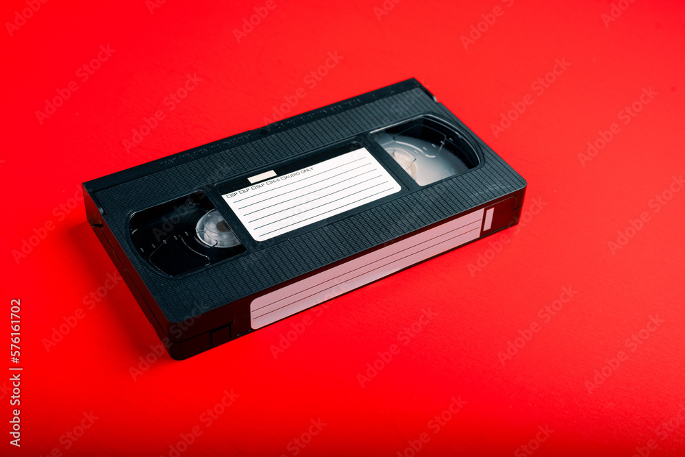 VHS Tape- Video Tape on Red Background. VHS Tape, a staple of an age ...