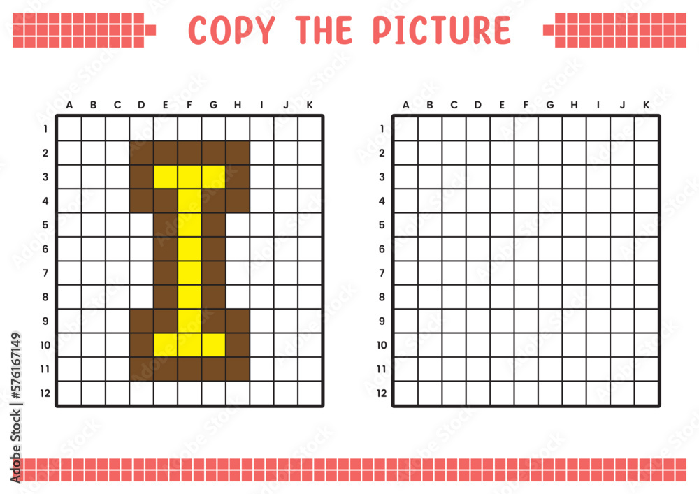 Image vectorielle Stock Copy the picture, complete the grid image ...