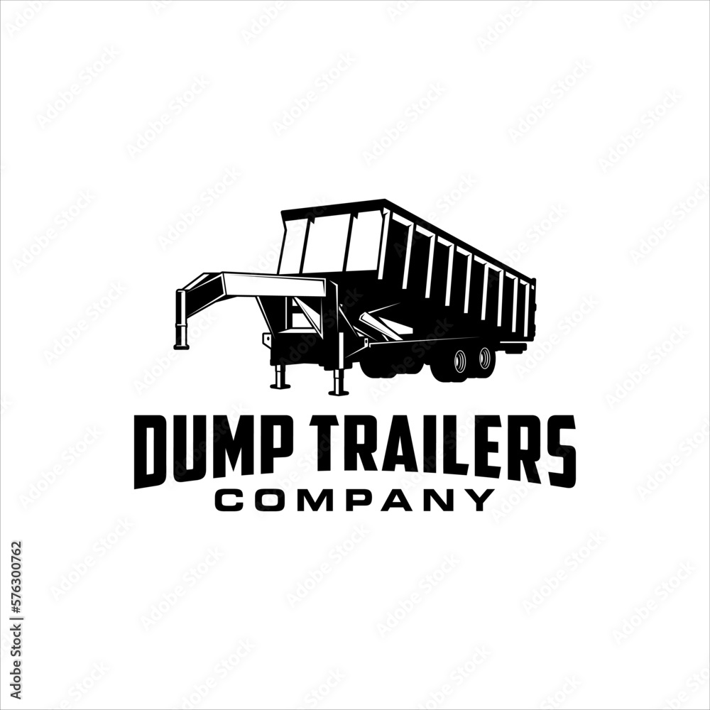 Dump trailer logo with masculine style design Stock Vector | Adobe Stock